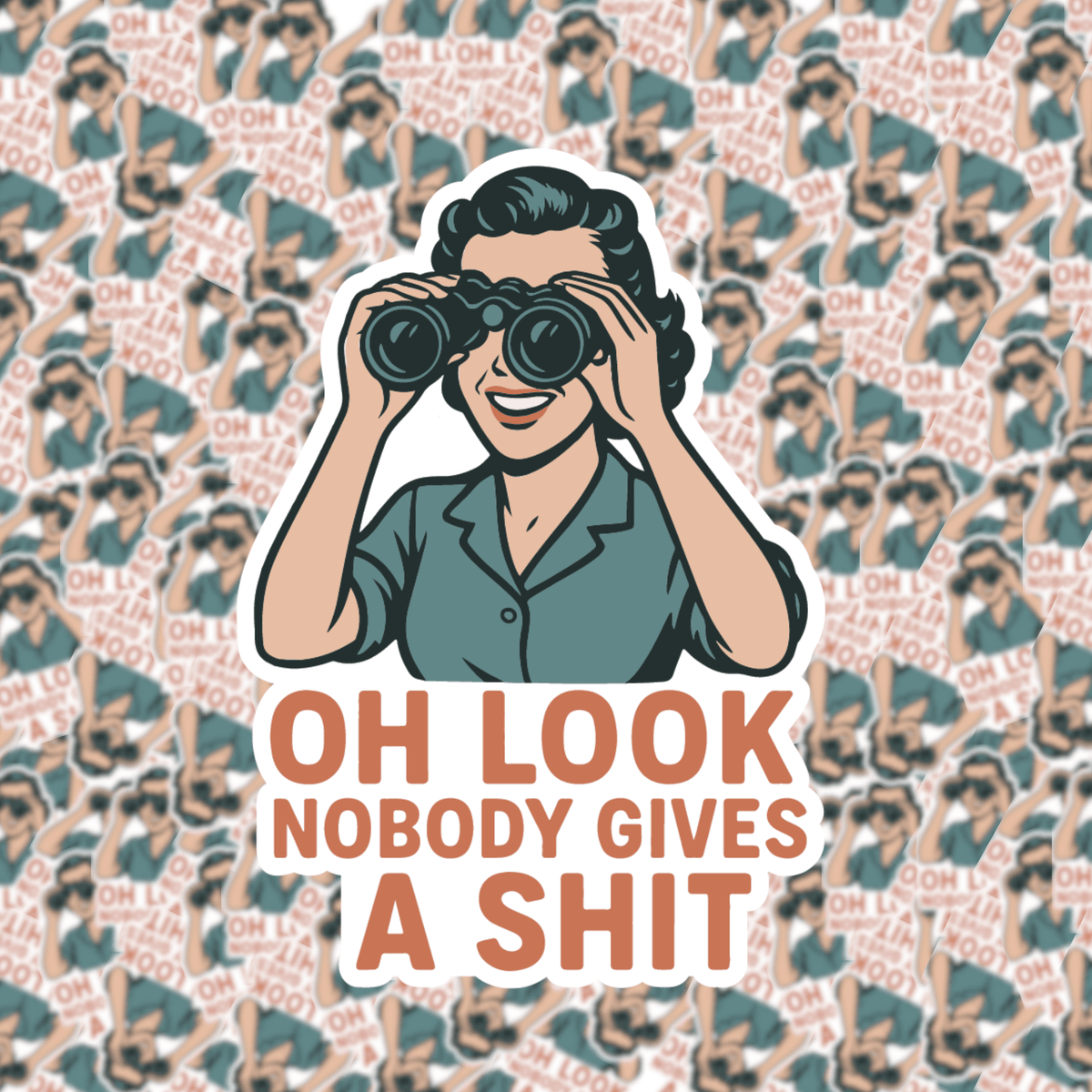 Oh Look! Nobody Gives a Shit Sticker – Fuzzy Loon Designs