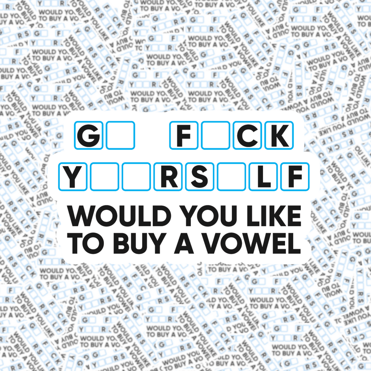 Would You Like to Buy a Vowel Sticker – Fuzzy Loon Designs