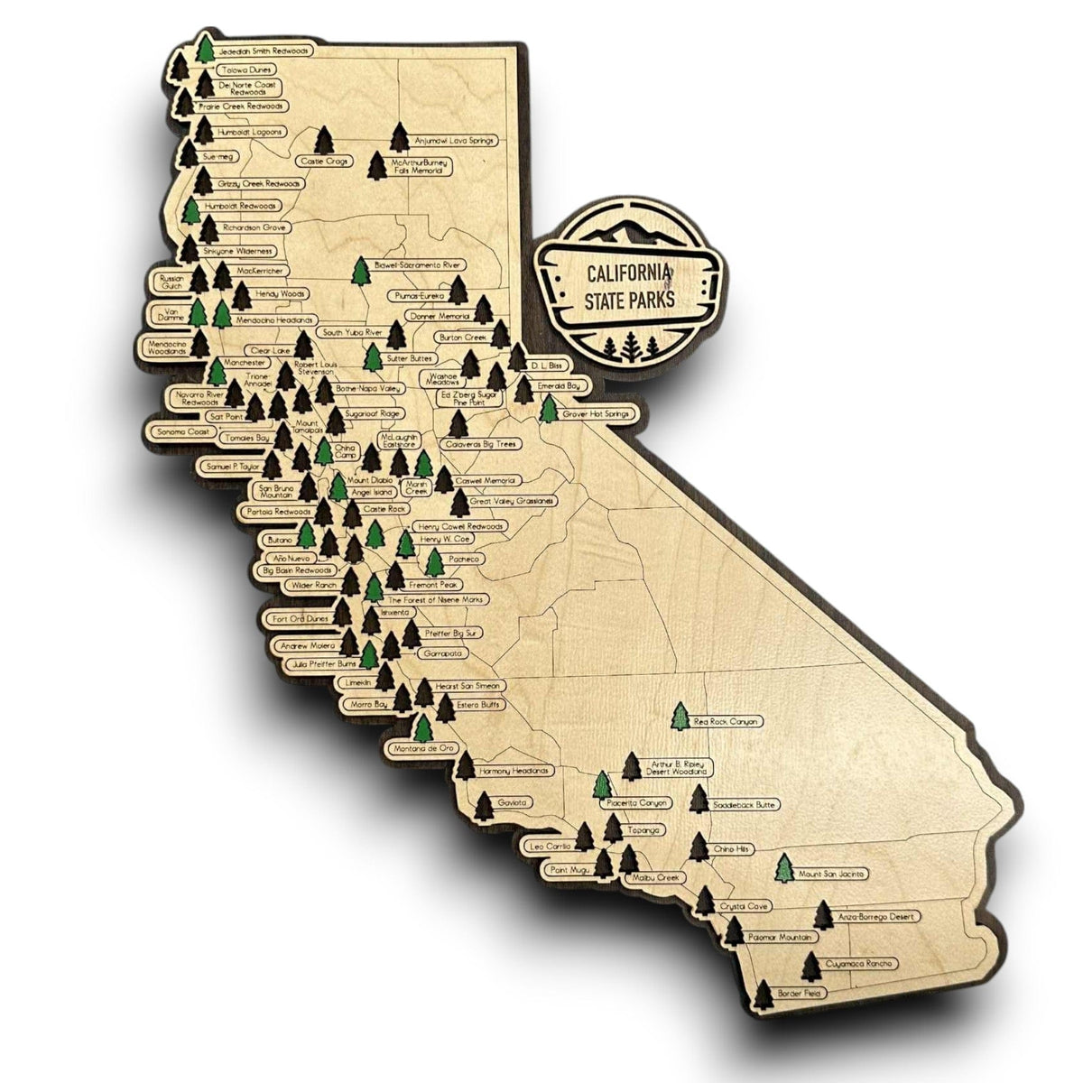 California State Park Map Travel Map | Hiking Map | Camping Map – Fuzzy ...