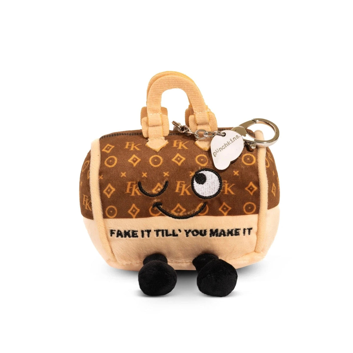 "Fake It Til You Make it" Purse Plush Bag Charm – Fuzzy Loon Designs