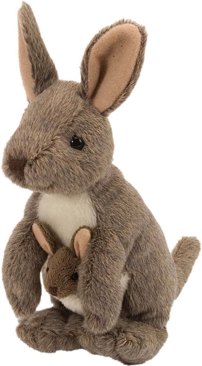 Mini Kangaroo W/Joey Stuffed Animal 8" – Fuzzy Loon Designs