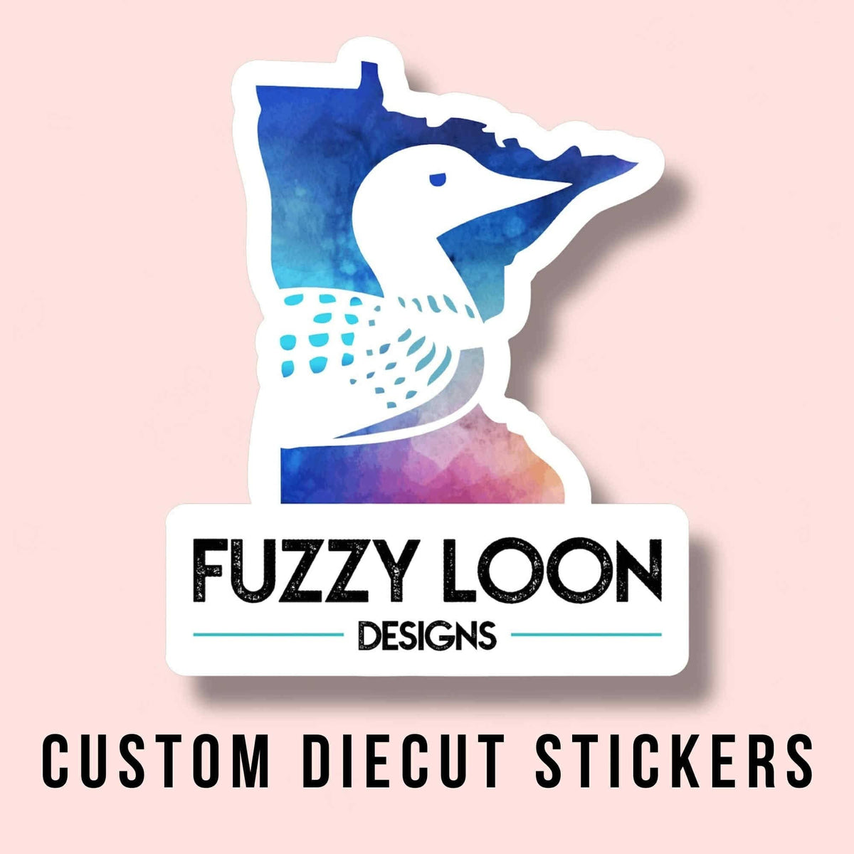 Custom Die-Cut Stickers – Fuzzy Loon Designs