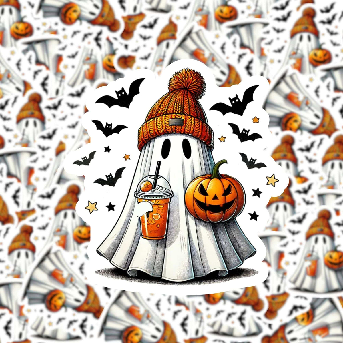 Basic Boo Ghost Sticker – Fuzzy Loon Designs