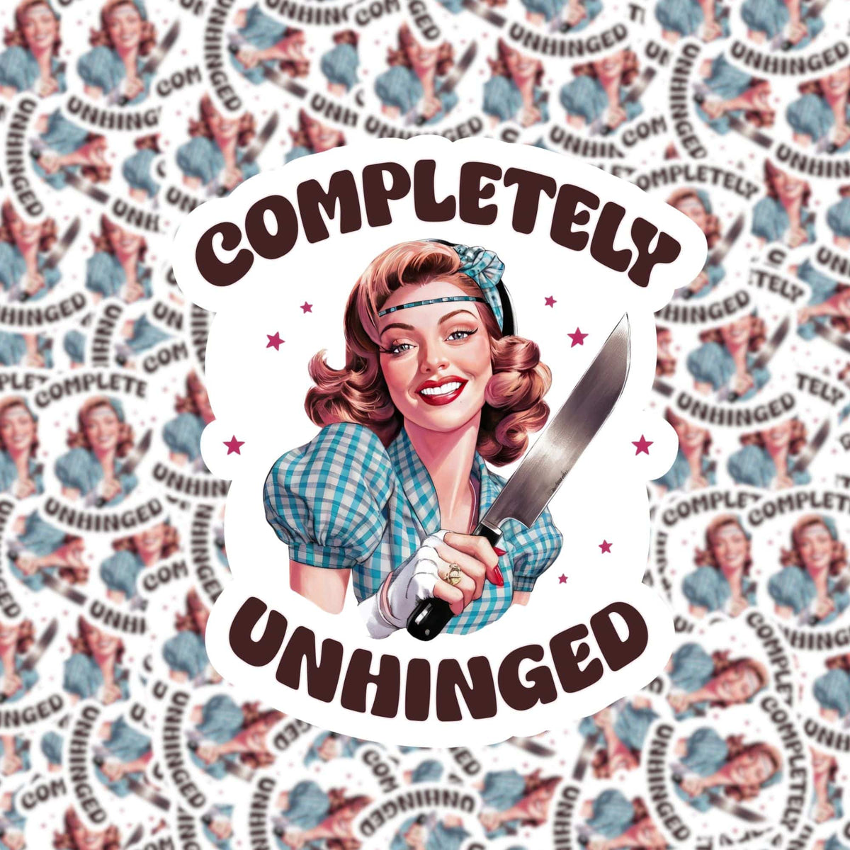 Completely Unhinged Sticker – Fuzzy Loon Designs