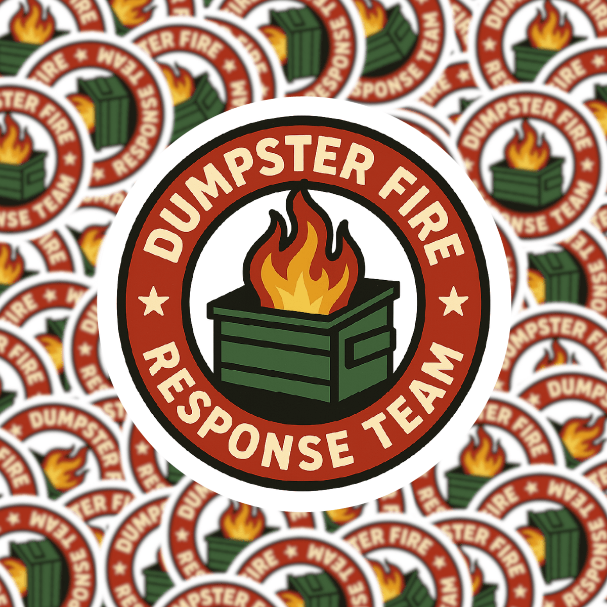 Dumpster Fire Response Team Sticker – Fuzzy Loon Designs