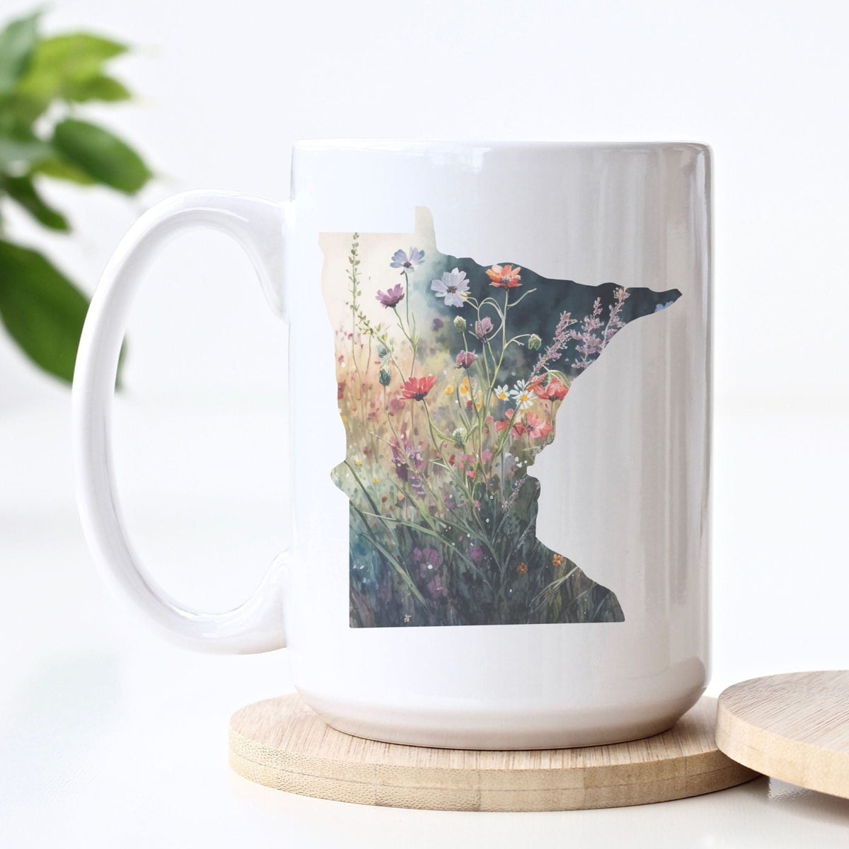 Floral Minnesota Mug - Minnesota Gifts | Fuzzy Loon – Fuzzy Loon Designs