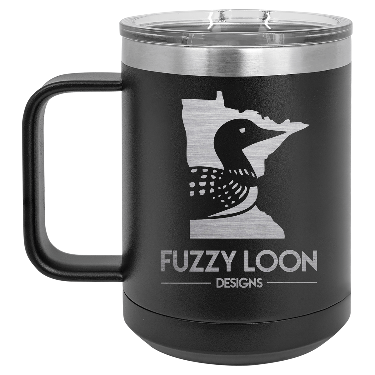 Custom Engraved 15oz Handled Tumbler – Upload Your Own Image – Fuzzy ...