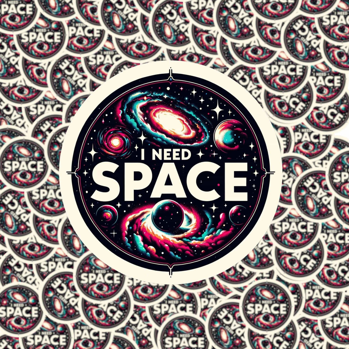 I Need Space Sticker – Fuzzy Loon Designs