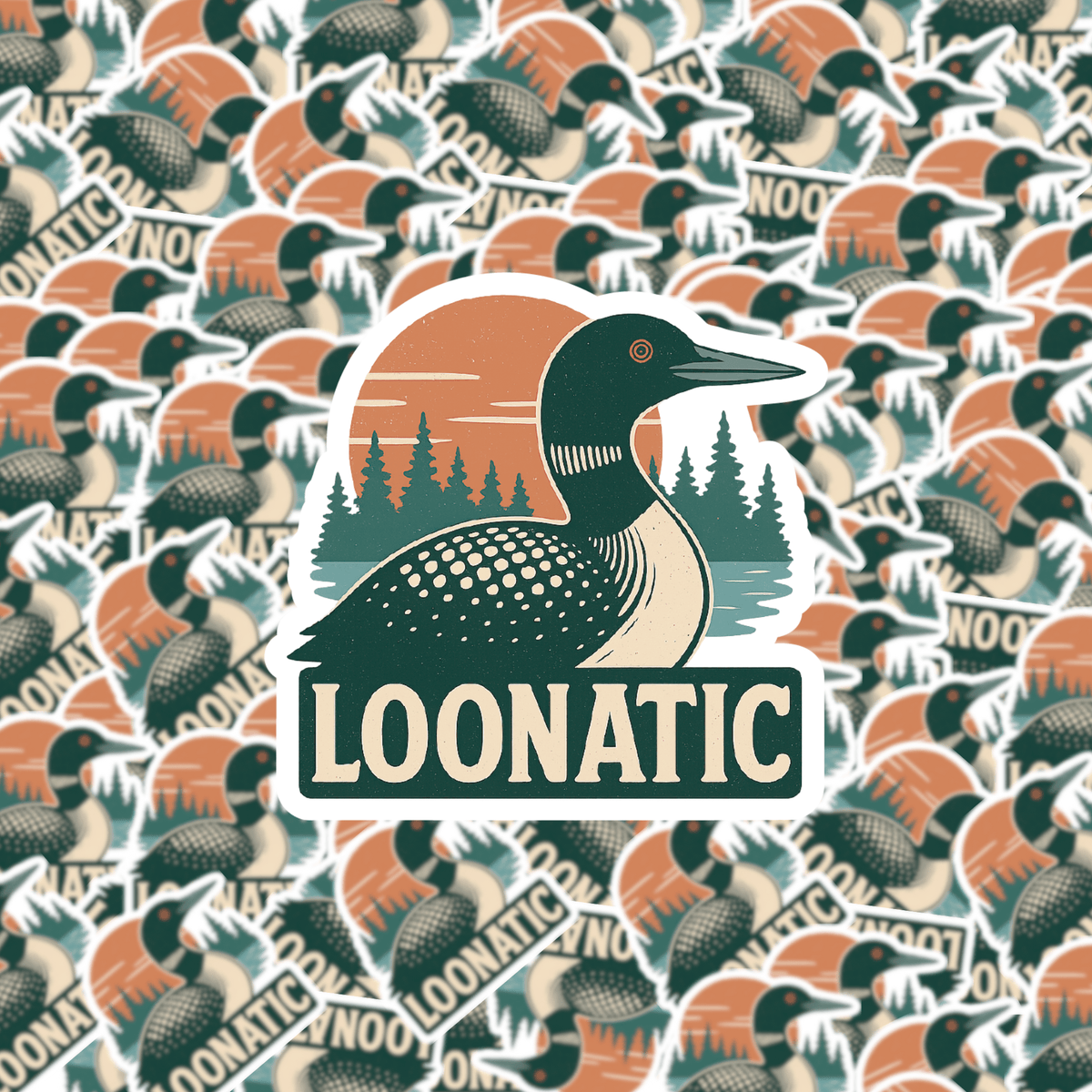Loonatic Sticker – Fuzzy Loon Designs