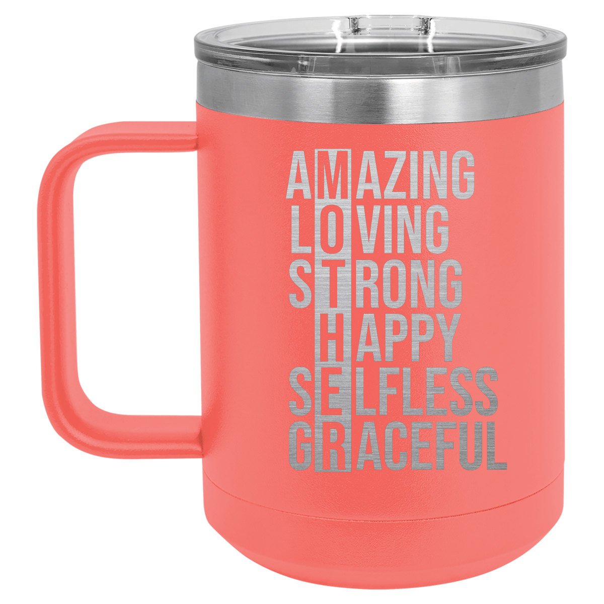 MOTHER Acronym | Engraved 15oz Insulated Mug – Fuzzy Loon Designs