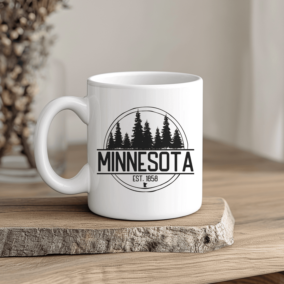 Minnesota Circle Pines Mug – Fuzzy Loon Designs