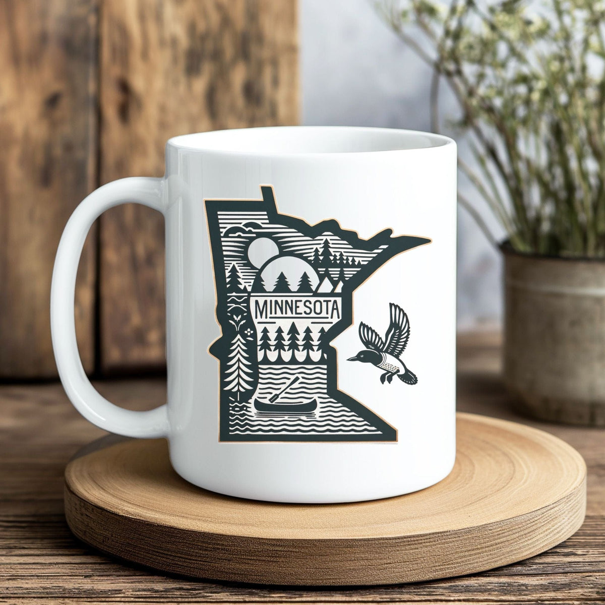 Minnesota Landscape Mug - Minnesota Gifts | Fuzzy Loon – Fuzzy Loon Designs