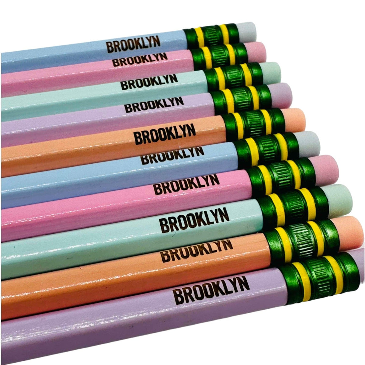 Pastel Personalized Engraved Pencils – Fuzzy Loon Designs
