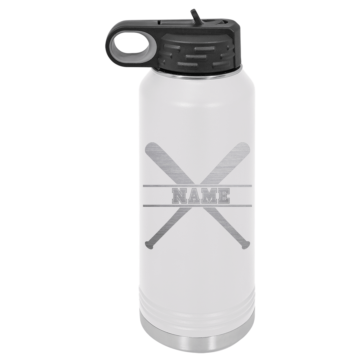 Personalized Bats | ENGRAVED Insulated Bottle with Straw and Spout ...