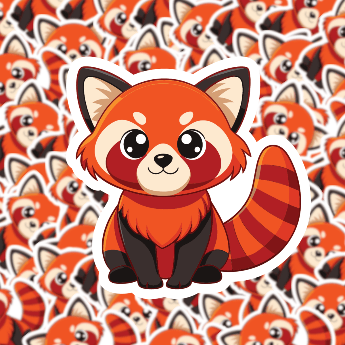 Red Panda Sticker – Fuzzy Loon Designs