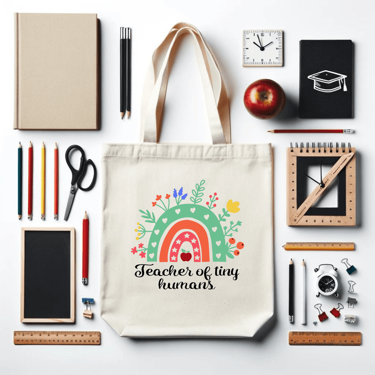 Teacher of Tiny Humans Canvas Tote – Fuzzy Loon Designs