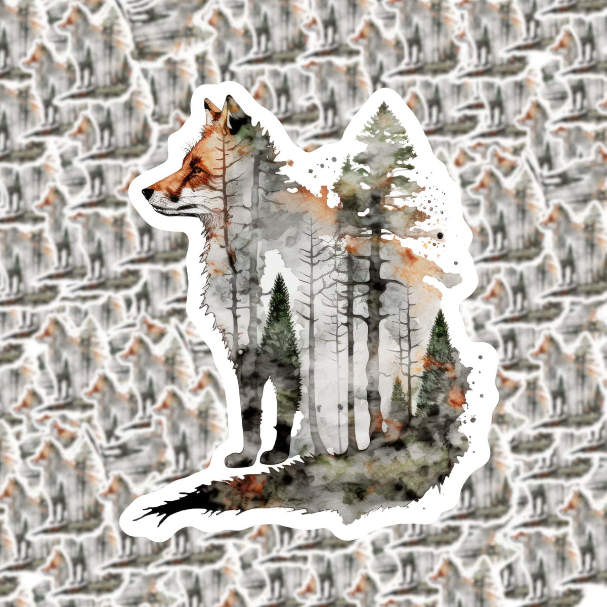 Woodland Fox Sticker – Fuzzy Loon Designs