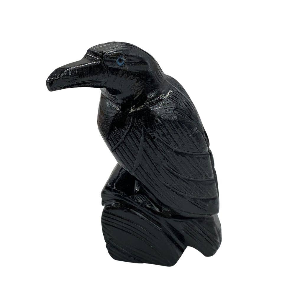Crystal Animal - Onyx Raven – Fuzzy Loon Designs