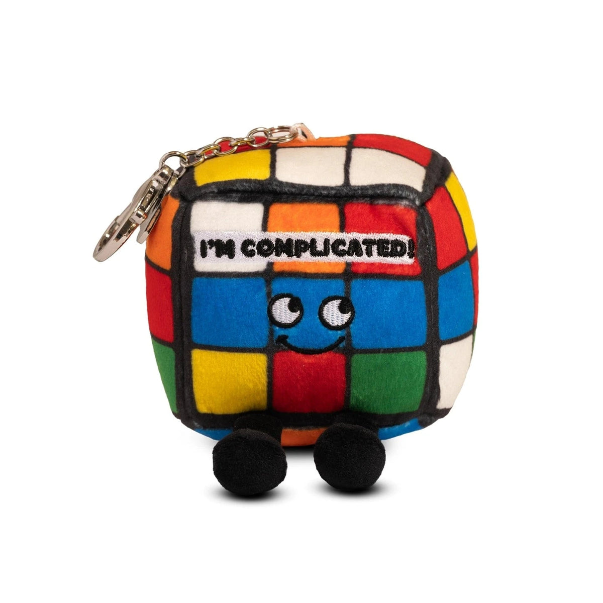 "I'm Complicated" Cube Plush Bag Charm – Fuzzy Loon Designs