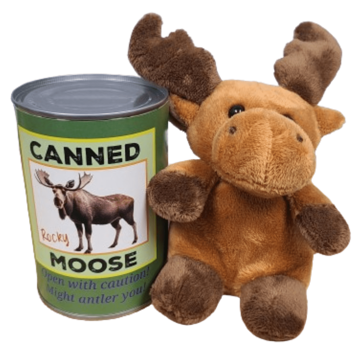 Rocky the Canned Moose - Stuffed Animal Plush w/Funny Jokes – Fuzzy ...