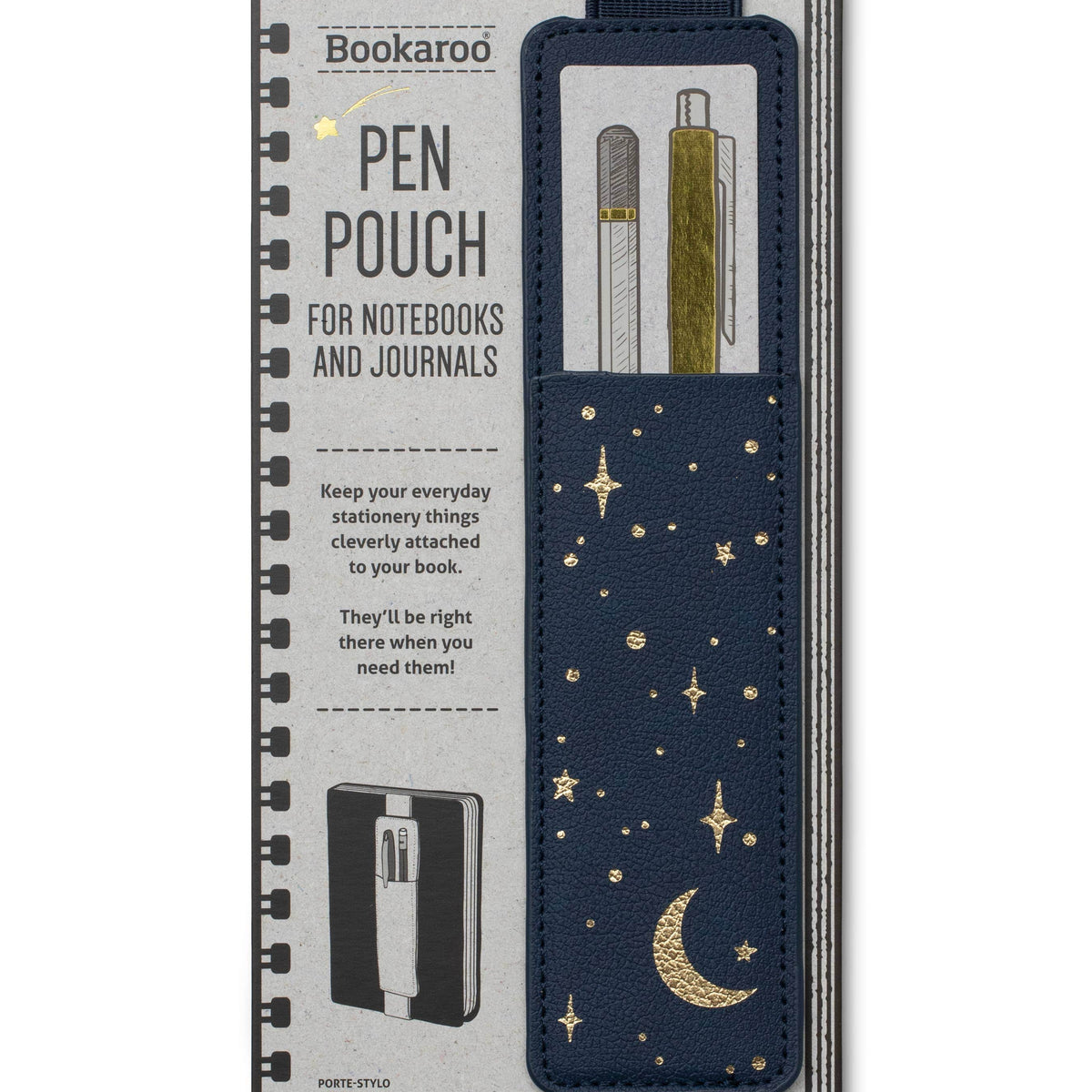 Bookaroo Moon & Stars Stationery Pen Pouch – Fuzzy Loon Designs