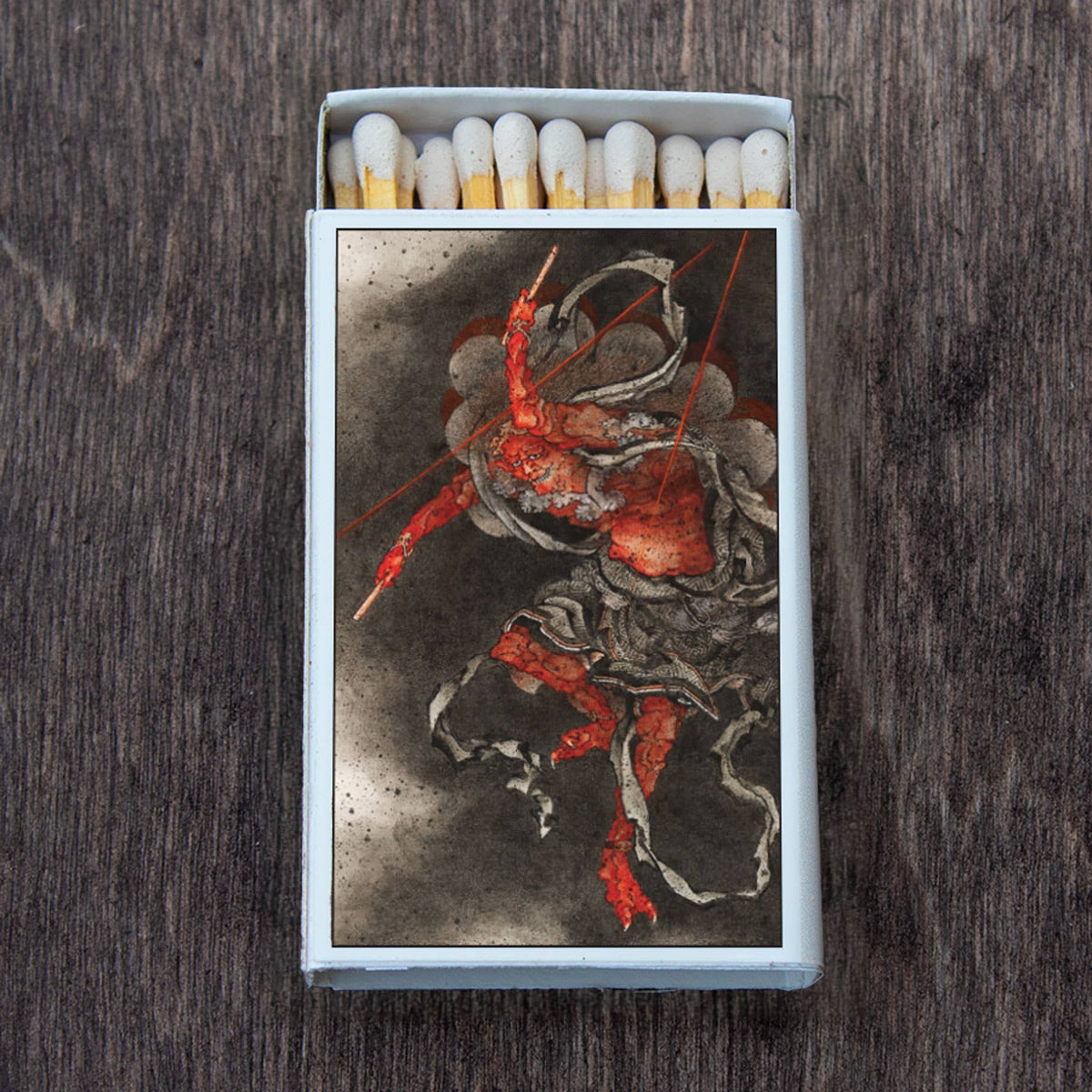 Hokusai's Thunder God Matchbox – Fuzzy Loon Designs