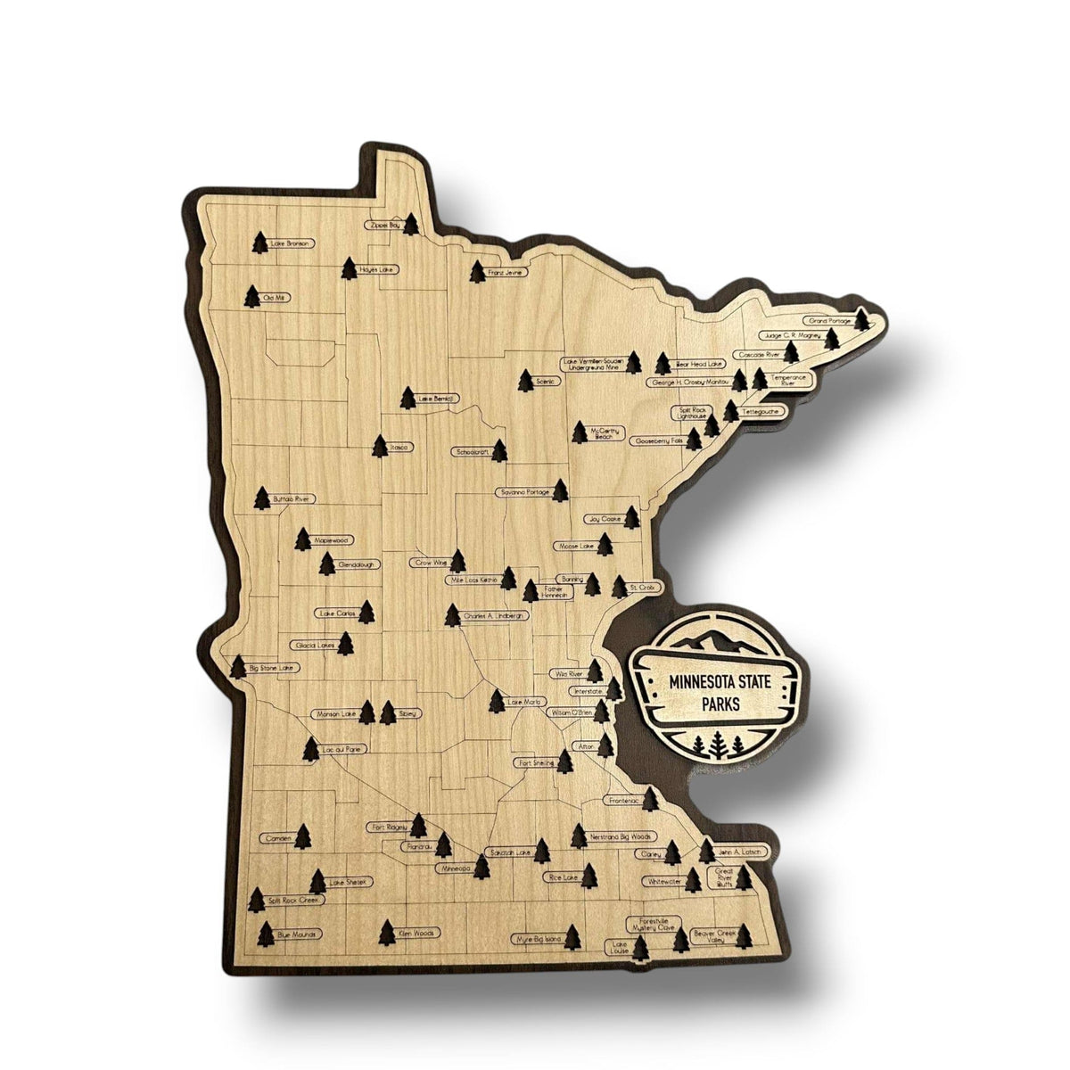 Minnesota State Park Map Travel Map | Hiking Map | Camping Map – Fuzzy ...