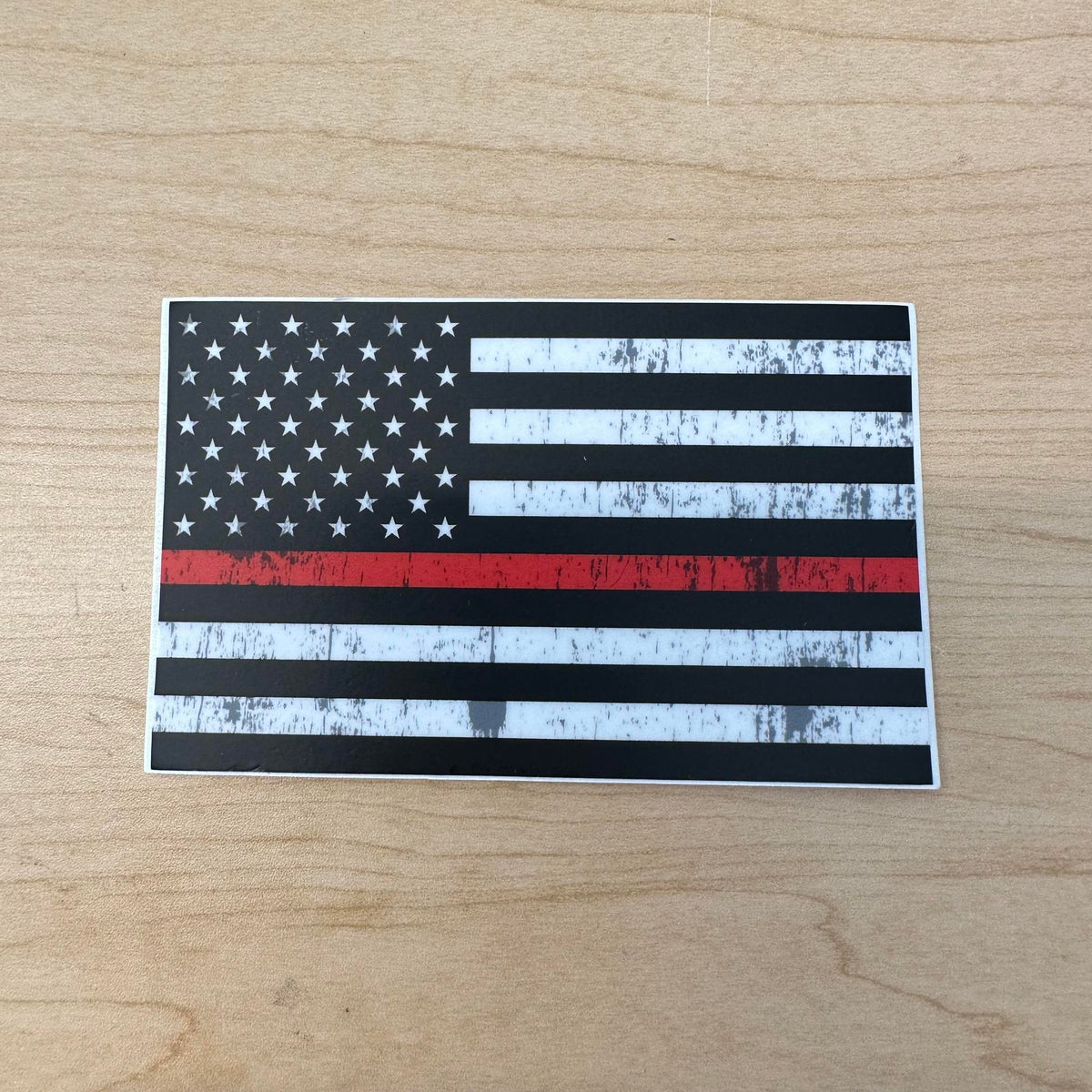 Thin Red Line Sticker – Fuzzy Loon Designs