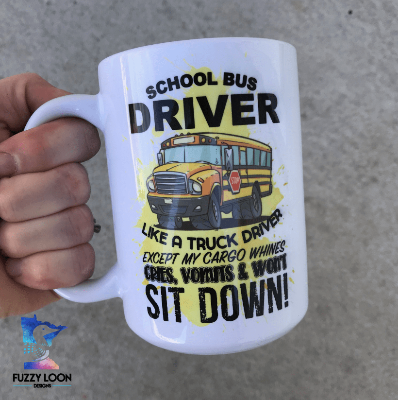 School Bus Driver Coffee Mug – Fuzzy Loon Designs